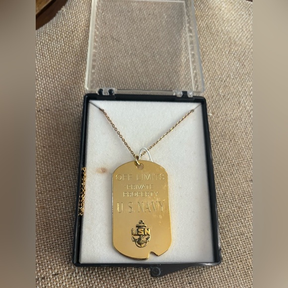 Accessories | Vintage Off Limits Private Property Us Navy Usn Dog Tag ...